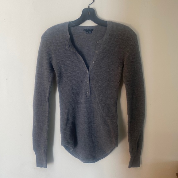 Theory | Tops | Theory Grey Henley | Poshmark